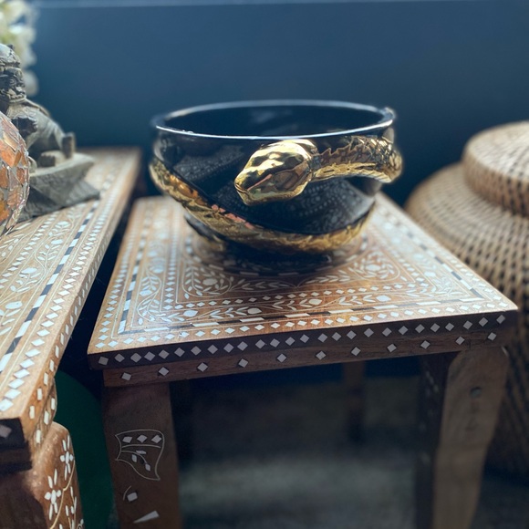 spooky | Accents | Black Gold Snake Bowl | Poshmark
